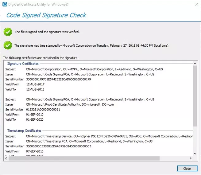 Digicert Certificate Utility - Tarkista sertifikaatti