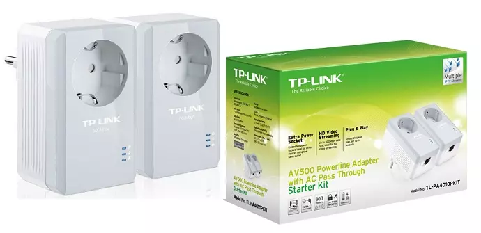 TP-LINK TL-PA4010PKIT: 500Mbps 速度、電気ソケット付き 10131_1