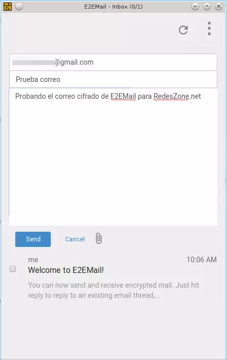 E2EMail numukiriya wa Gmail hamwe na OpenPGP ihuriweho no kohereza imeri zifunze 12370_9