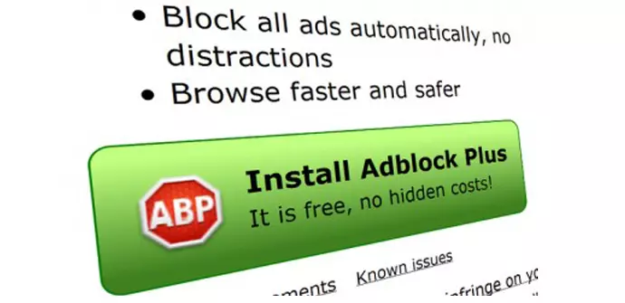 AdBlock Plus blokas jutubajn reklamojn 12506_1