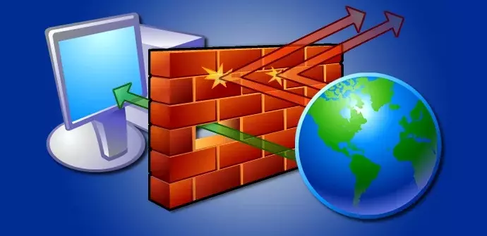 အသွားအလာပိတ်ဆို့နေသော Firewall သို့မဟုတ် Firewall ၏ပုံ