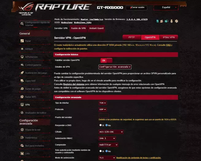 ASUS ROG Rapture GT-AX6000: Pagtuki sa WiFi 6 router ug 2.5G port 177_120