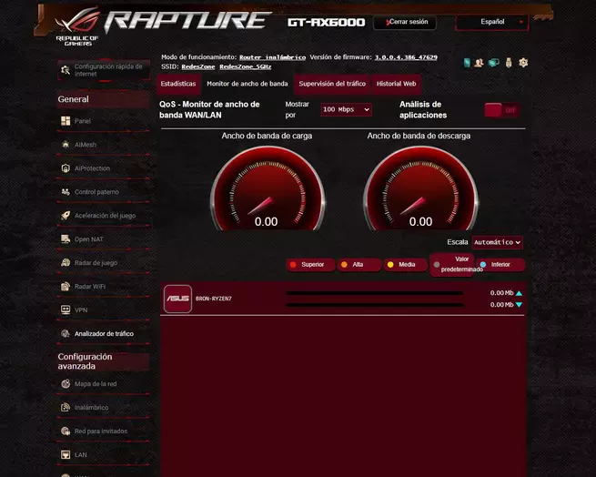 ASUS ROG Rapture GT-AX6000: „WiFi 6“ maršrutizatoriaus ir 2,5G prievadų analizė 177_125