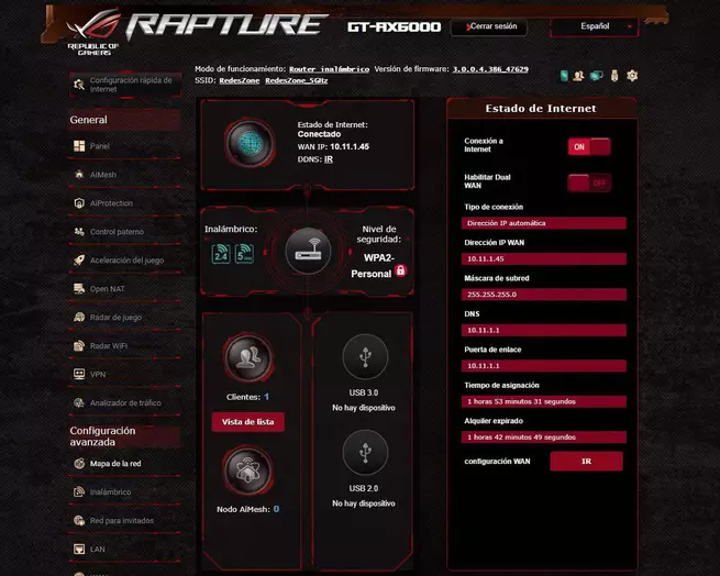 ASUS ROG Rapture GT-AX6000: Pagtuki sa WiFi 6 router ug 2.5G port 177_132