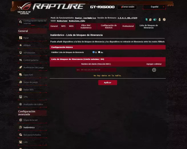 ASUS ROG Rapture GT-AX6000: „WiFi 6“ maršrutizatoriaus ir 2,5G prievadų analizė 177_146