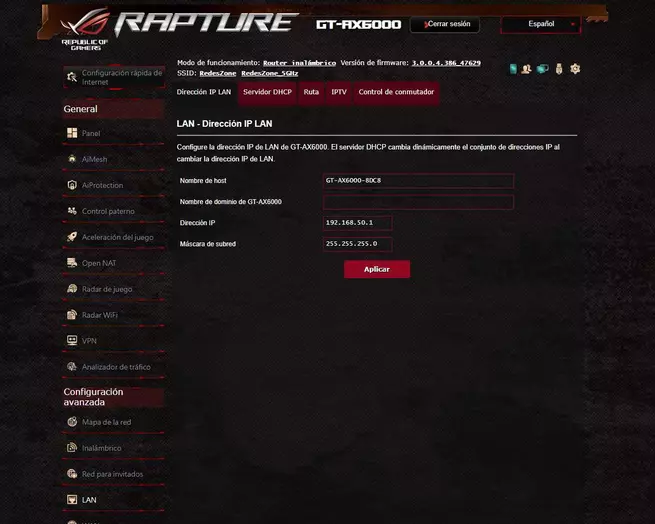 ASUS ROG Rapture GT-AX6000: Pagtuki sa WiFi 6 router ug 2.5G port 177_151