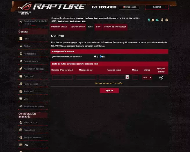 ASUS ROG Rapture GT-AX6000: Pagtuki sa WiFi 6 router ug 2.5G port 177_153