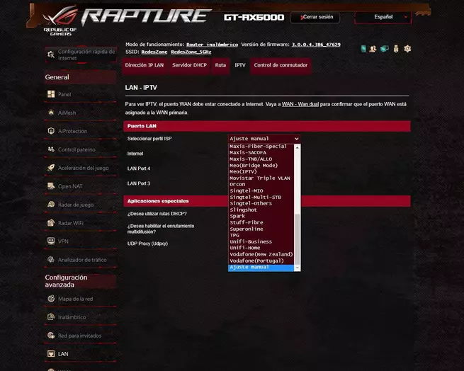 ASUS ROG Rapture GT-AX6000: Pagtuki sa WiFi 6 router ug 2.5G port 177_154