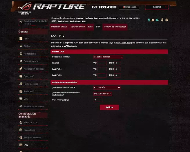 ASUS ROG Rapture GT-AX6000: „WiFi 6“ maršrutizatoriaus ir 2,5G prievadų analizė 177_155