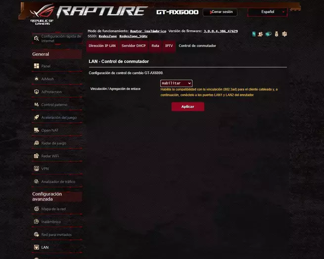 ASUS ROG Rapture GT-AX6000: „WiFi 6“ maršrutizatoriaus ir 2,5G prievadų analizė 177_156