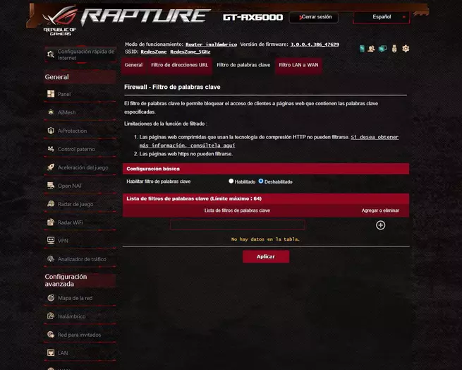 ASUS ROG Rapture GT-AX6000: Pagtuki sa WiFi 6 router ug 2.5G port 177_182