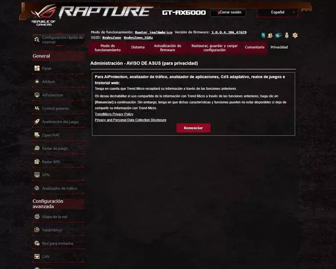 ASUS ROG Rapture GT-AX6000: „WiFi 6“ maršrutizatoriaus ir 2,5G prievadų analizė 177_190
