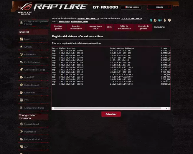 ASUS ROG Rapture GT-AX6000: WiFi 6 يېتەكلىگۈچ ۋە 2.5G ئېغىزلىرىنى ئانالىز قىلىش 177_197