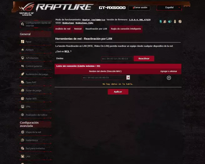 ASUS ROG Rapture GT-AX6000: Pagtuki sa WiFi 6 router ug 2.5G port 177_200