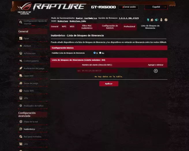 ASUS ROG Rapture GT-AX6000: Pagtuki sa WiFi 6 router ug 2.5G port 177_96