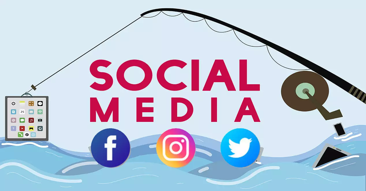 account di social media di phishing