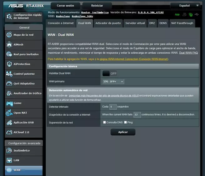 Ki jan yo konfigirasyon routeur ASUS RT-AX89X ak yon SFP ONT pou fib 19170_3