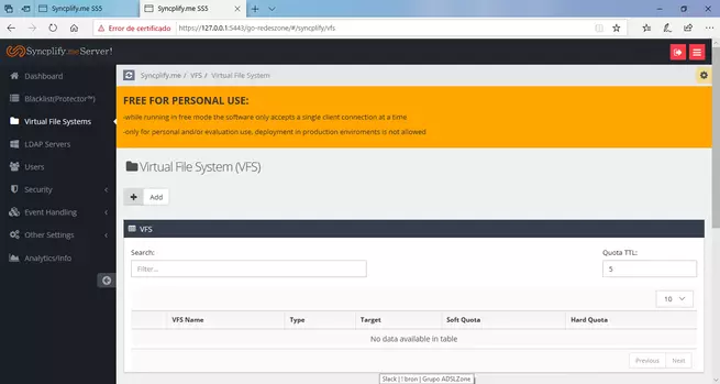 Syncplify: Tutorial per configurare un server FTP, FTPES e SFTP 19897_38