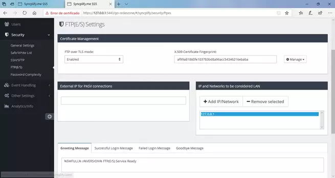 Syncplify: A'oa'oga e fa'atulaga se FTP, FTPES ma le SFTP server 19897_69