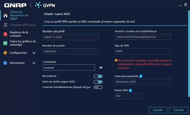 QVPN QBelt: Phau ntawv rau kev teeb tsa, teeb tsa thiab siv lub VPN no 20305_25