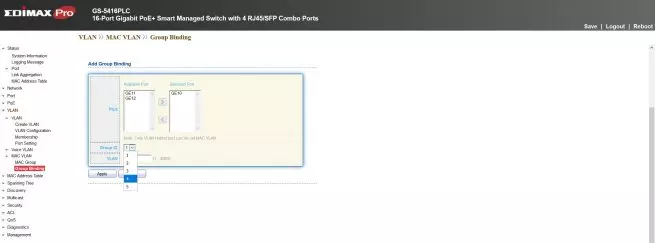 VLAN's configureren via MAC in de Edimax GS-5416PLC-switch - 20435_12