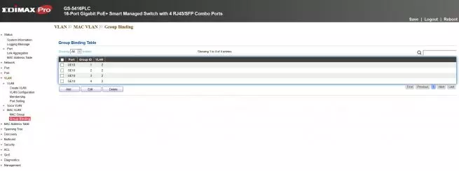 VLAN's configureren via MAC in de Edimax GS-5416PLC-switch - 20435_13