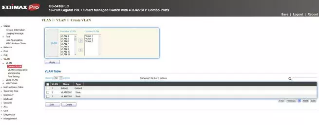 VLAN's configureren via MAC in de Edimax GS-5416PLC-switch - 20435_3