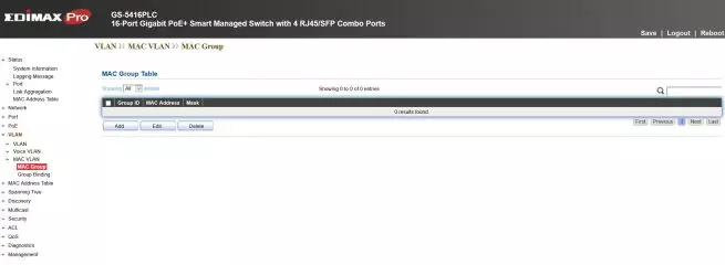 በ Edimax GS-5416PLC ማብሪያ / ማጥፊያ ውስጥ VLAN ን በ MAC እንዴት ማዋቀር እንደሚቻል - 20435_4