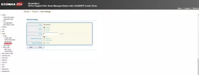 VLAN's configureren via MAC in de Edimax GS-5416PLC-switch - 20435_8