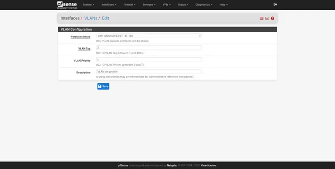 Giunsa ang pag-configure sa pfSense Internet, VLAN, DHCP, DNS ug NAT 20521_15