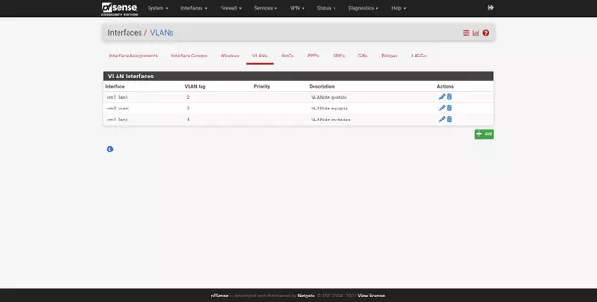 Giunsa ang pag-configure sa pfSense Internet, VLAN, DHCP, DNS ug NAT 20521_19