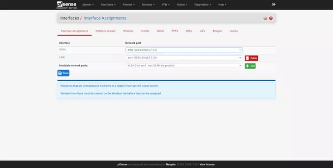 Giunsa ang pag-configure sa pfSense Internet, VLAN, DHCP, DNS ug NAT 20521_20