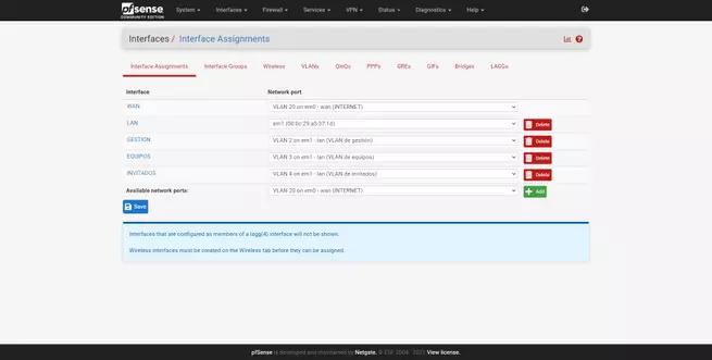 Mokhoa oa ho lokisa pfSense Internet, VLANs, DHCP, DNS le NAT 20521_8