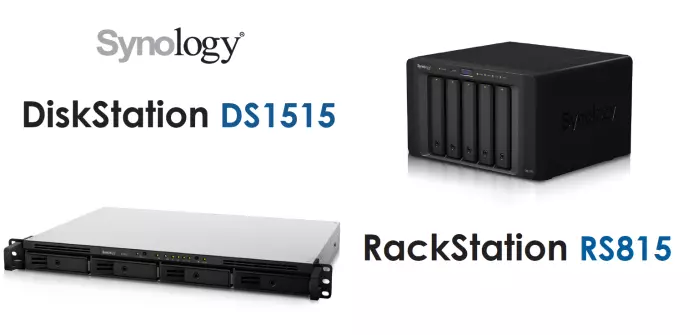 Mae Synology DS1515 a RS815 NAS yn cyrraedd Sbaen