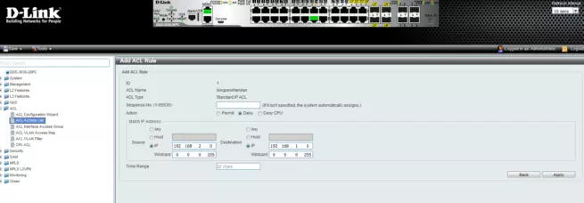 Så du kan konfigurere ACL'er på D-Link DGS-3630-28PC - 21149_7