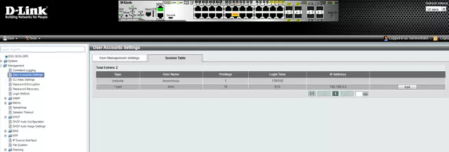 Configurar a administración de D-Link DGS-3630-28PC vía Web, Telnet e SSH - 21158_3