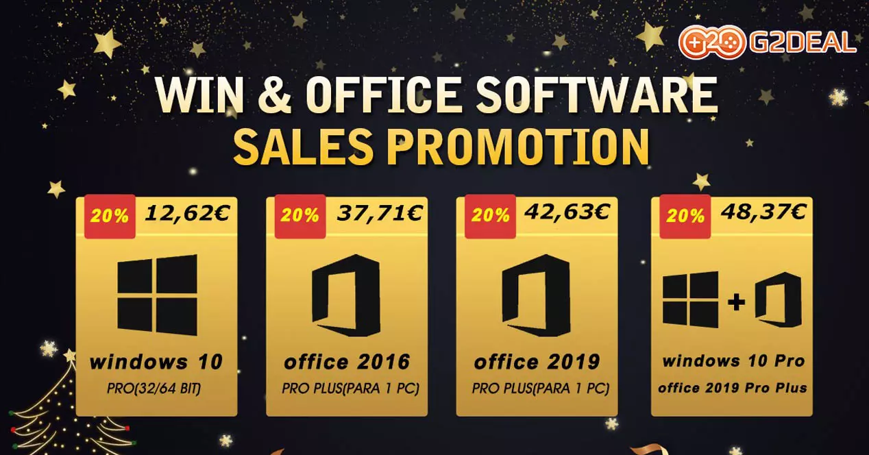 Oferta de Nadal para comprar licenzas de Windows 10 e Office en G2Deal 21272_1