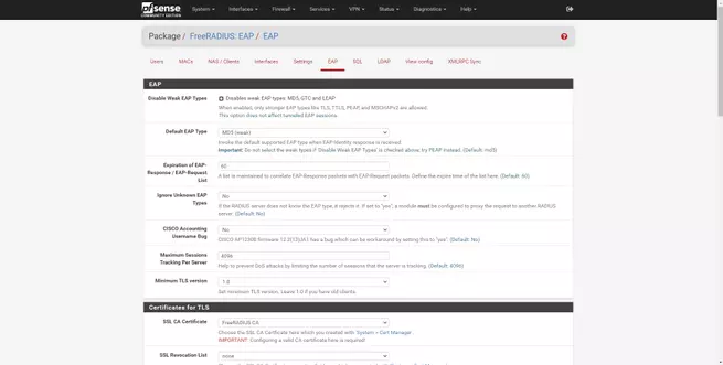 PfSense'та FreeRADIUS серверын конфигурацияләгез һәм WPA2 / WPA3 предприятиясен кулланыгыз 21299_14