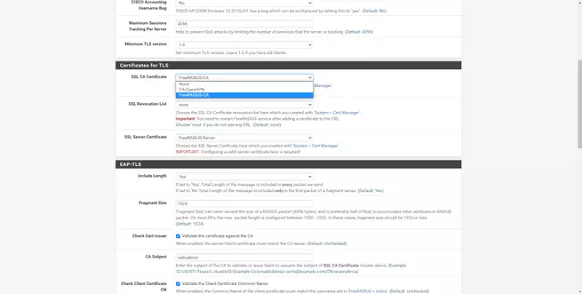 Konpigurasikeun server FreeRADIUS di pfSense sareng nganggo WPA2/WPA3 Enterprise 21299_43