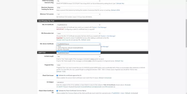 Configura il server FreeRADIUS in pfSense e usa WPA2/WPA3 Enterprise 21299_44