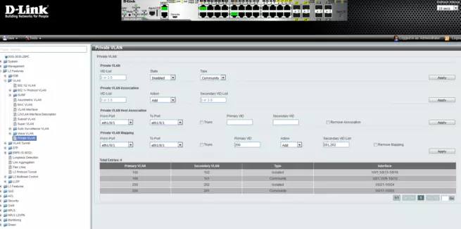 Што гэта такое і як наладзіць Private VLAN на D-Link DGS-3630-28PC - 21926_18