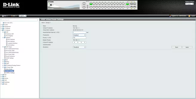 How to configure VRRP on D-Link DGS-1520-28MP L3 switch 21958_10