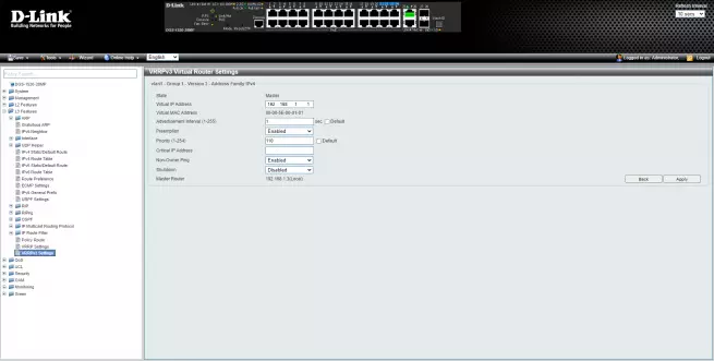 How to configure VRRP on D-Link DGS-1520-28MP L3 switch 21958_14