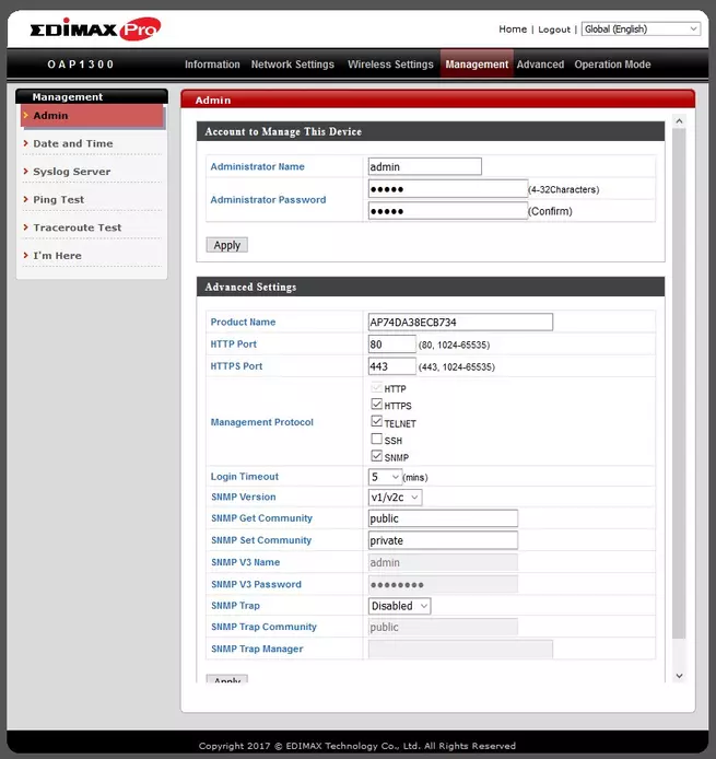 Edimax OAP1300: Falanqaynta dual band AC1300 dibadda AP 23321_79