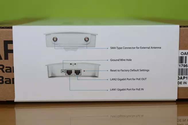 Left side of the Edimax OAP1300 professional AP in detail