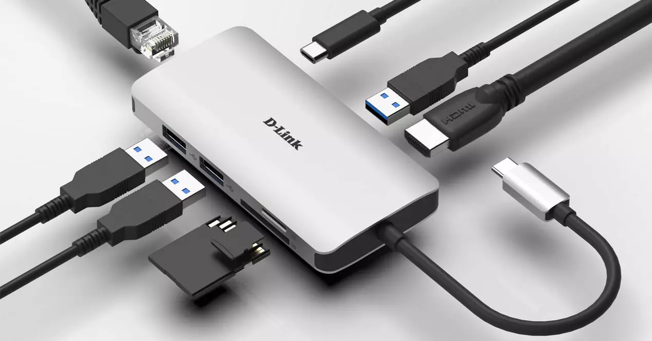 D-Link DUB-M810: Revizyon sou 8-an-1 USB-C Hub sa a ak pò Gigabit 23326_1