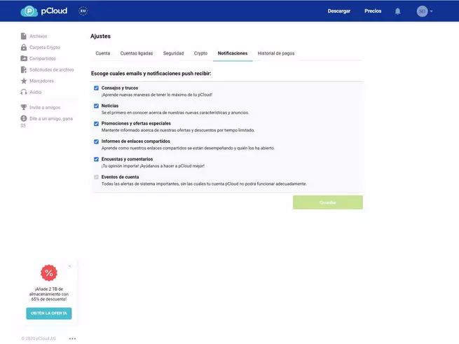 Revisão do armazenamento em nuvem pCloud: opções, velocidade e preço 23469_45