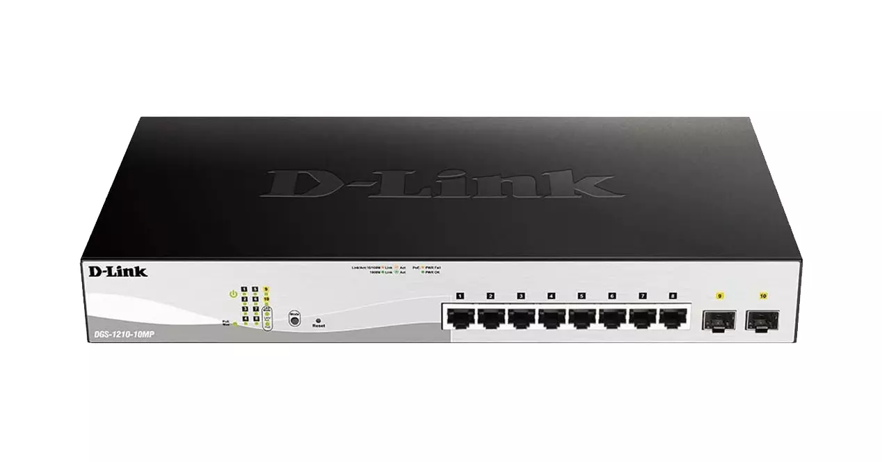 D-Link DGS-1210-10MP: Iloiloga o lenei Gigabit PoE + ma le kili 23494_1