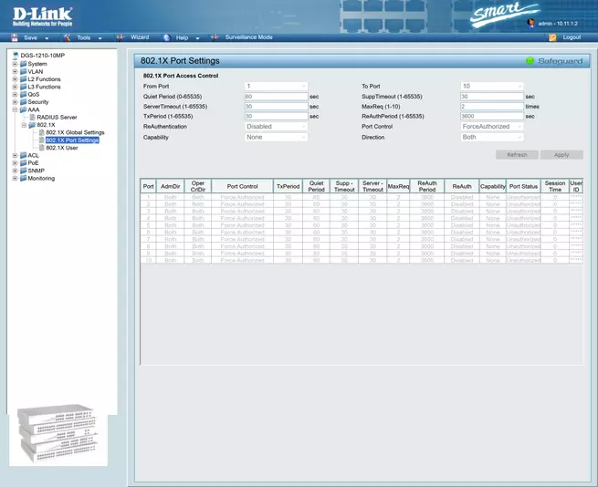 D-Link DGS-1210-10MP: Iloiloga o lenei Gigabit PoE + ma le kili 23494_112