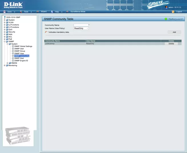 D-Link DGS-1210-10MP: Iloiloga o lenei Gigabit PoE + ma le kili 23494_125